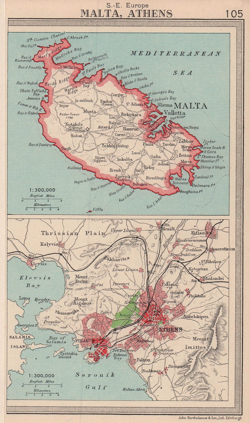 Malta | antique and vintage maps and prints