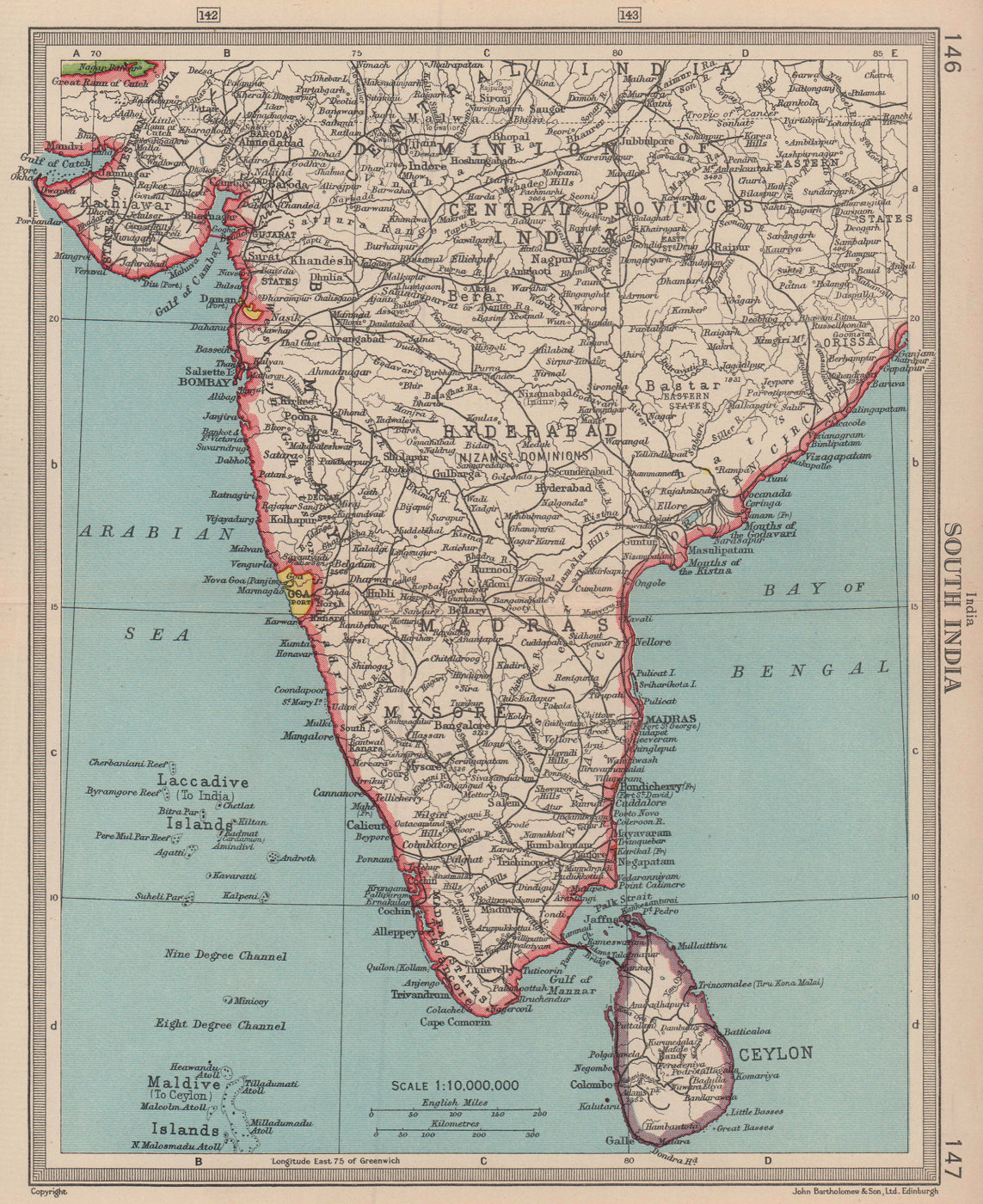 India | antique and vintage maps and prints
