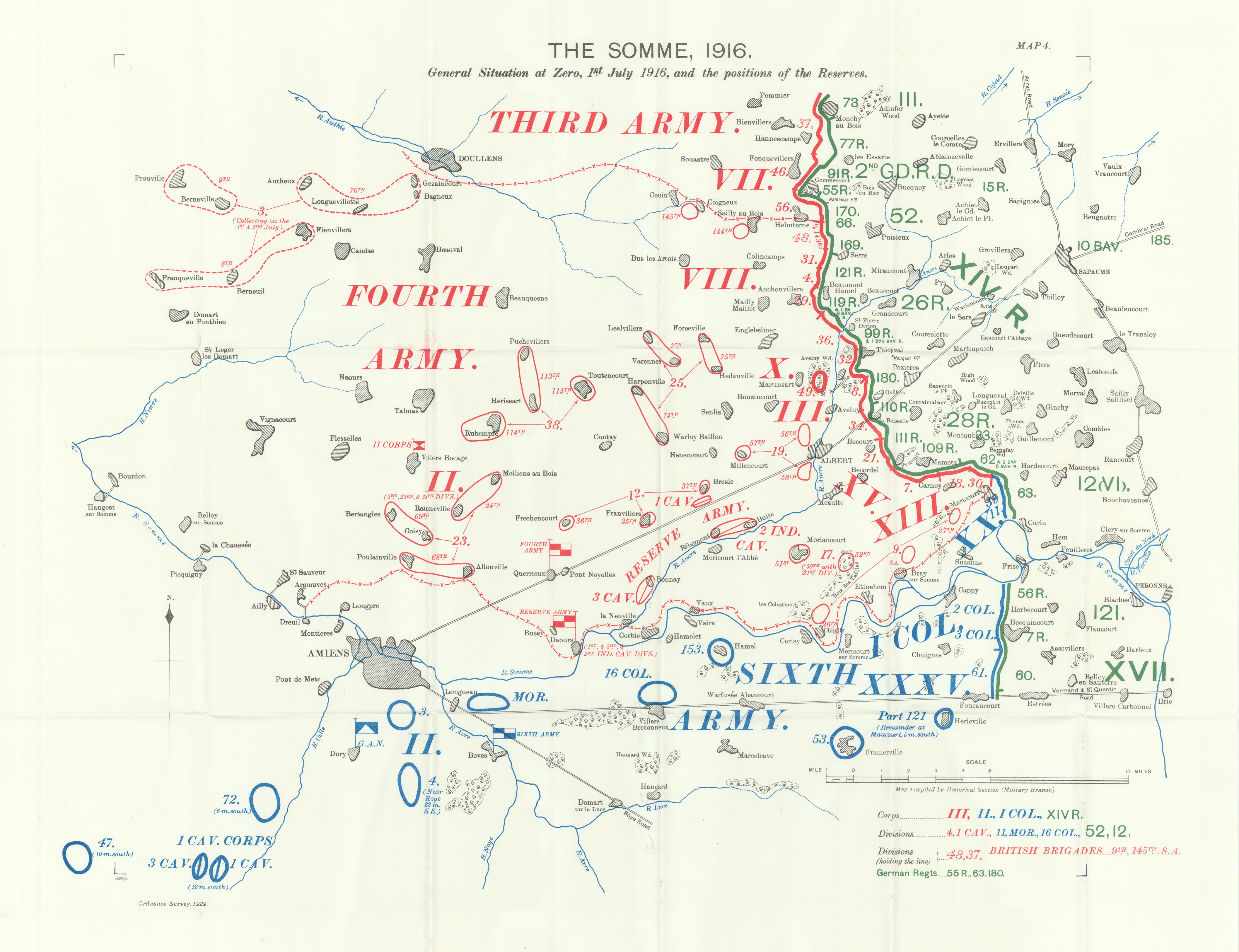 Somme, 1st July 1916. Attack & Objectives, Battle of Albert. Trenches ...