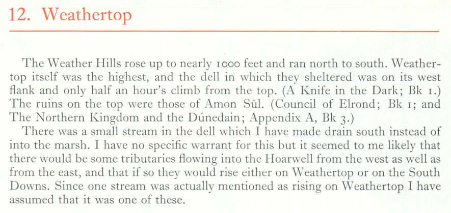 MIDDLE-EARTH Weathertop. Frodo's route. TOLKIEN/STRACHEY 1981 old ...