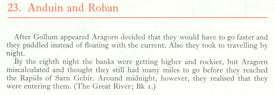 MIDDLE-EARTH Anduin & Rohan. Frodo's route. TOLKIEN/STRACHEY 1981 old map