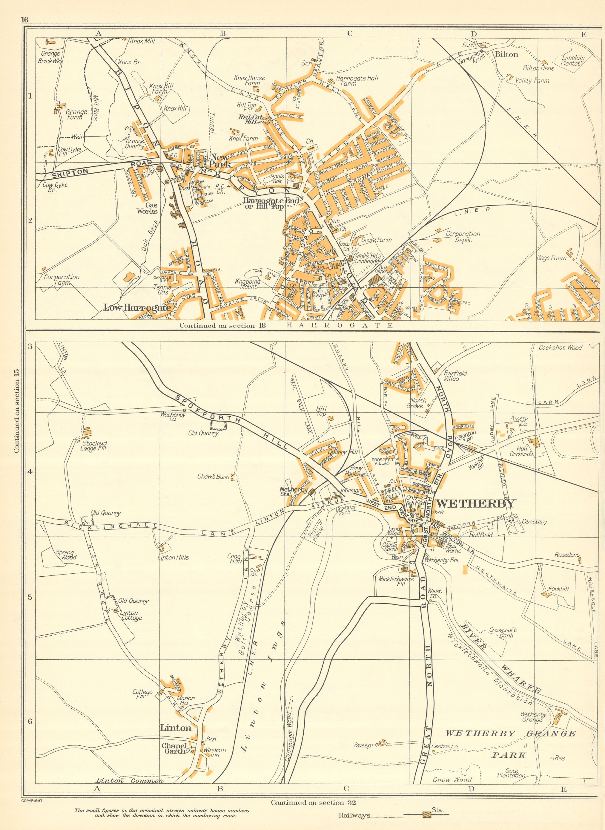 YORKSHIRE Sutton In Craven Sutton Mill Glusburn Kildwick Eastburn 1935 ...