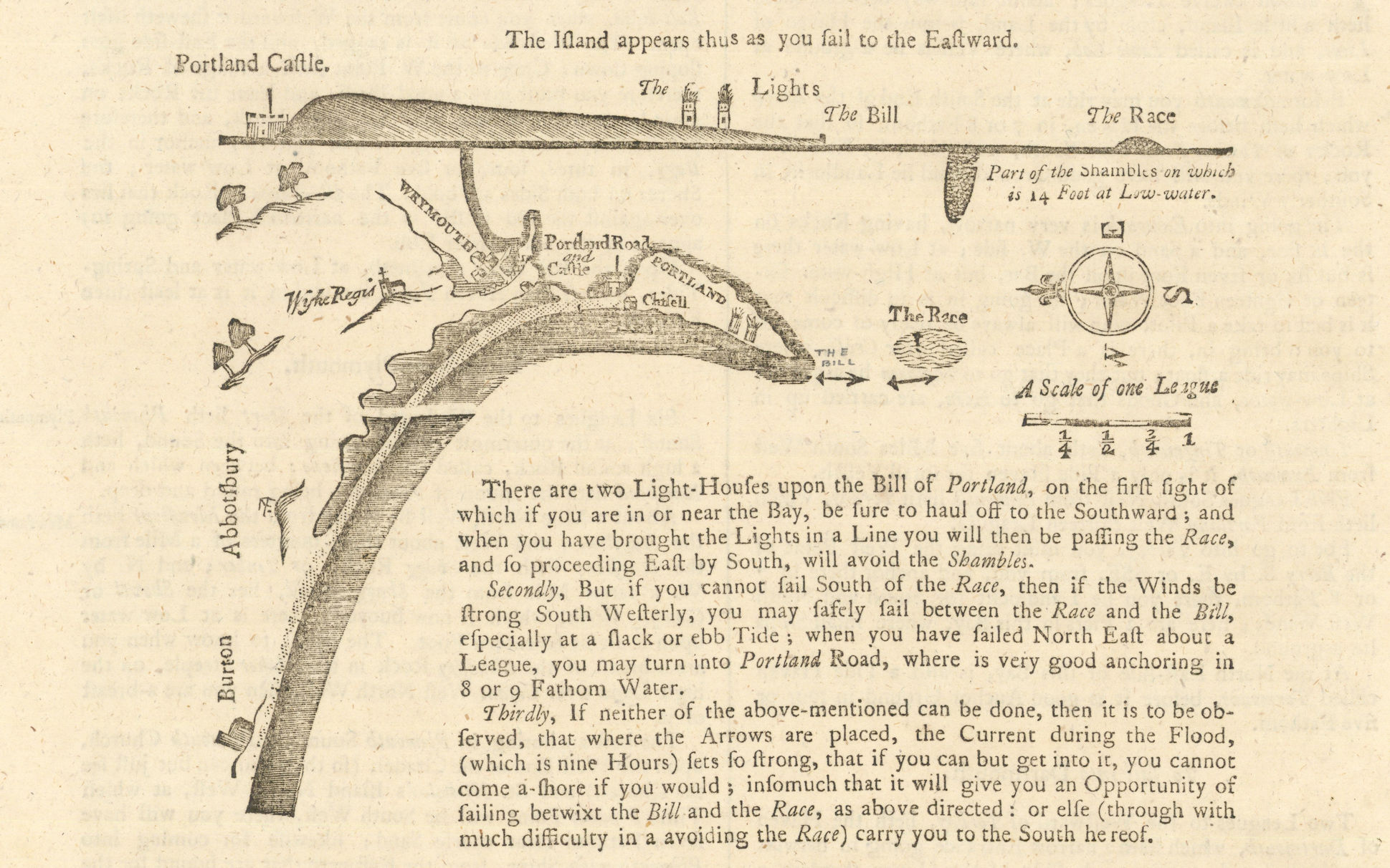Portland Wyke Regis Weymouth Chesil Beach Dorset MOUNT & PAGE sea chart ...