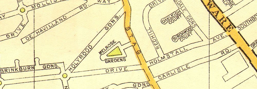 EDGWARE. Burnt Oak Kingsbury Green Queensbury Stanmore Watling Roe Grn ...