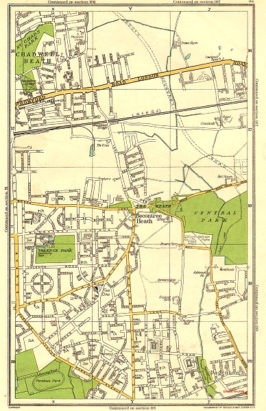 ROMFORD. Chadwell Heath Becontree Dagenham Valence Park 1937 old ...
