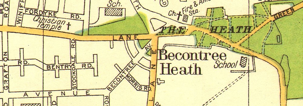 ROMFORD. Chadwell Heath Becontree Dagenham Valence Park 1937 old ...