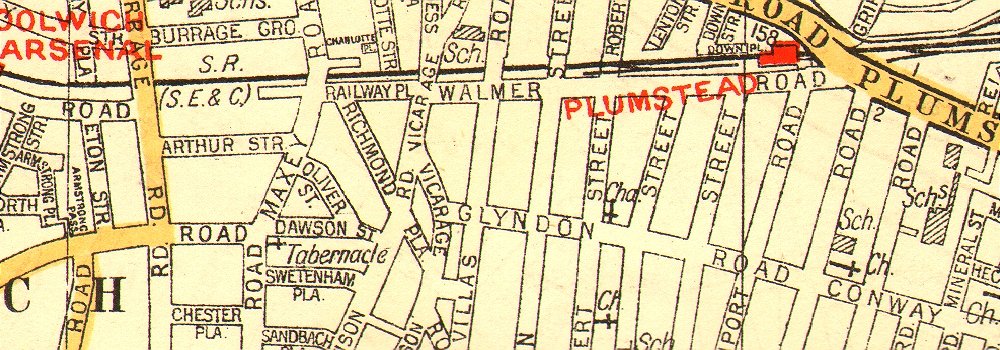 LONDON. North Woolwich Plumstead Gallions Manor Way Woolwich Arsenal ...