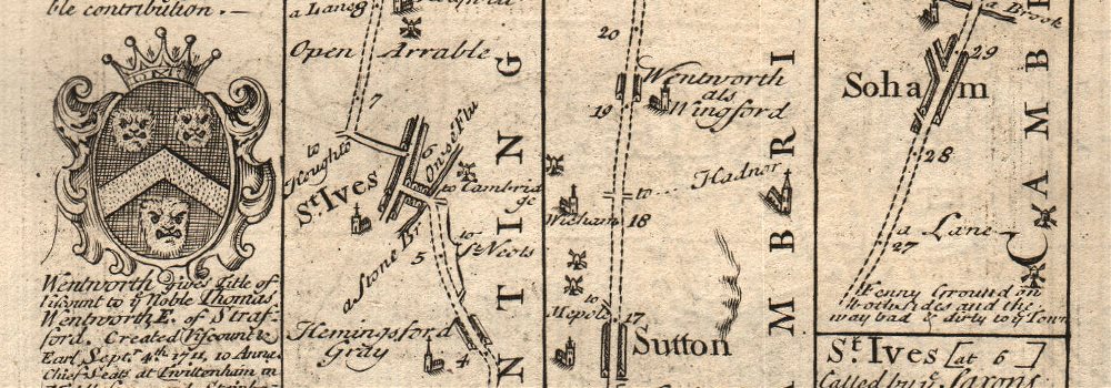Huntingdon-St Ives-Earith-Sutton-Ely-Soham road map by OWEN & BOWEN ...
