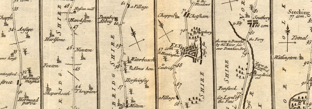 Puckeridge Cambridge Ely Downham Market King's Lynn SENEX #43 road map ...
