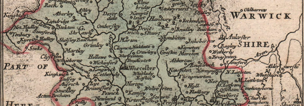Antique county map of Worcestershire by Francis Grose / John Seller ...