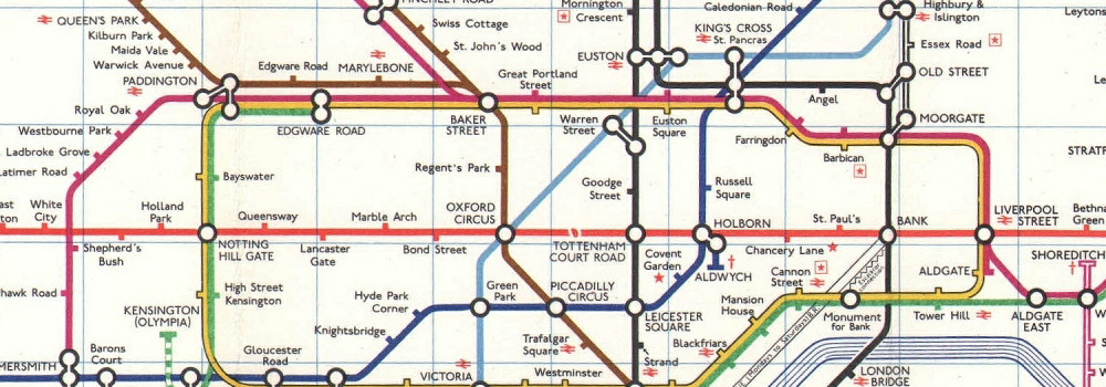 LONDON UNDERGROUND tube map plan. Victoria Line no Pimlico. GARBUTT #1 ...