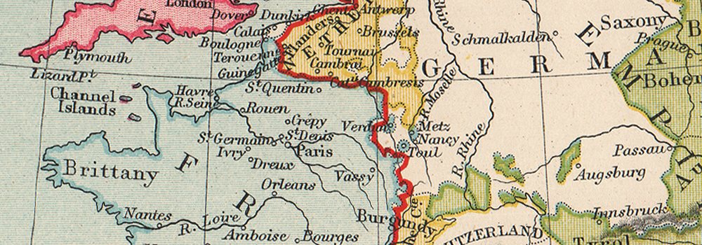 HOLY ROMAN EMPIRE 1558. Western Europe. Accession of Elizabeth I 1907 ...