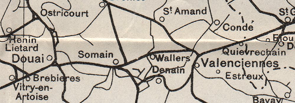 WW1 WESTERN FRONT. Railway map. Battles lines 1918 1937 old vintage chart
