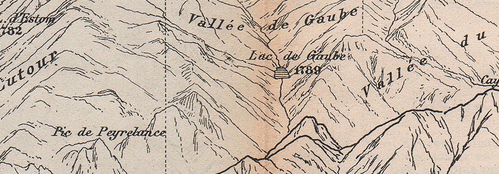 VINTAGE PYRENEES PANORAMA.Cabaliros Massif to Cauterets.Hautes-Pyrénées ...