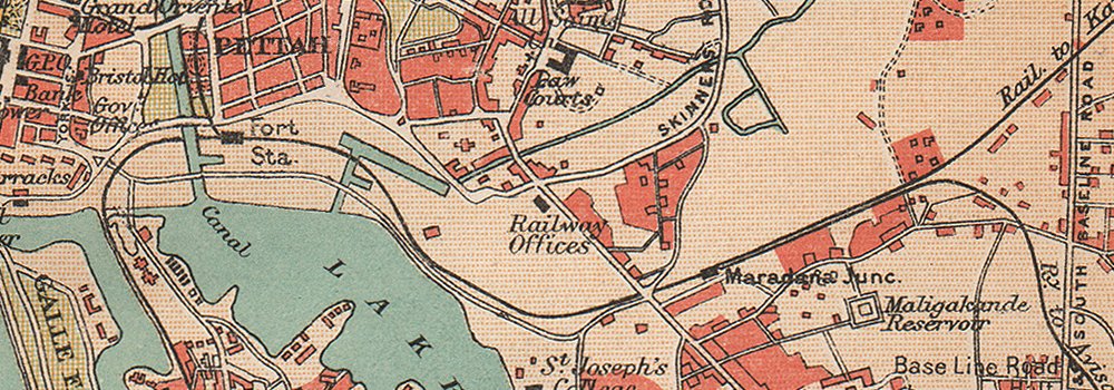 CEYLON. Colombo city plan. Sri Lanka. Pettah. British India. 1929 old map