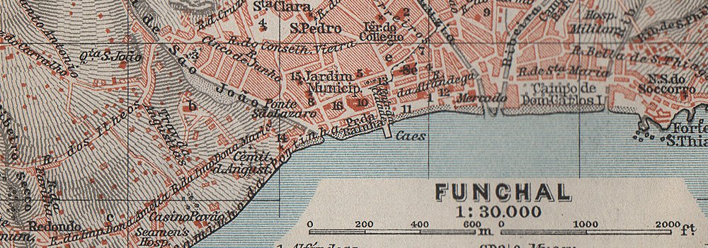 FUNCHAL town city plan & environs. Inset Monte. Madeira, Portugal mapa 1911
