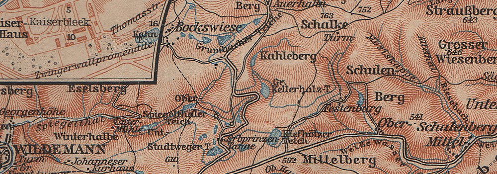 GOSLAR town city stadtplan. Clausthal-Zellerfeld OBERHARZ mountains ...