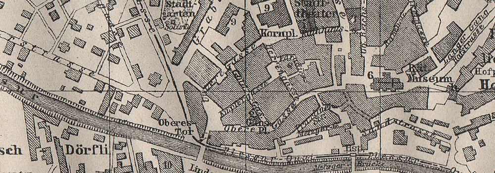 COIRE / CHUR. Chur. town city stadtplan. Switzerland Suisse Schweiz ...