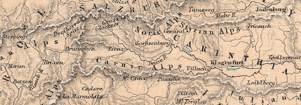 The Alps. Europe. Switzerland Italy France Austria. BARTHOLOMEW 1886 ...