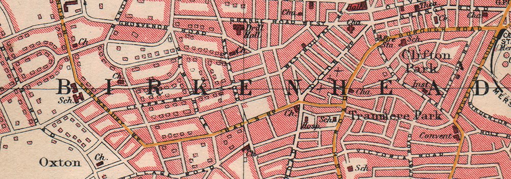 BIRKENHEAD town/city plan. Queensway tunnel under construction 1928 old map