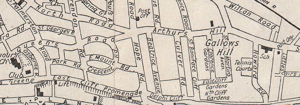 SHANKLIN vintage town/city plan. Isle of Wight. WARD LOCK 1950 old ...