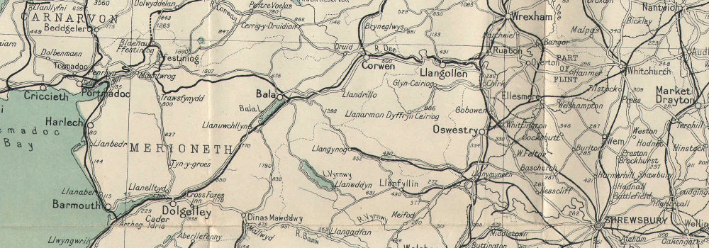 NORTH WALES. Rhyl Flint. WARD LOCK 1930 old vintage map plan chart