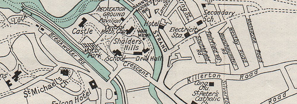 BUDE vintage town/city plan. Cornwall. WARD LOCK 1948 old vintage map ...