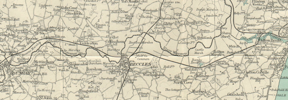 LOWESTOFT area Great Yarmouth Beccles Southwold. Norfolk/Suffolk Broads ...