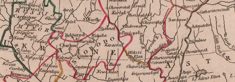 Southern Part of Russia in Europe. Russia. PAYNE 1798 old antique map chart