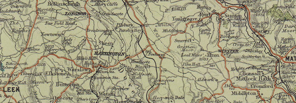 Matlock & Dovedale. Buxton Ashbourne Bakewell. Derbyshire Peak District ...