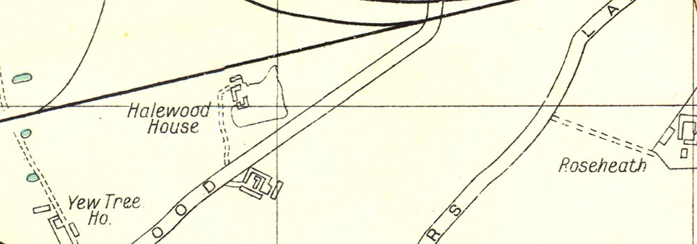 LANCASHIRE.North End,Halewood,Mill Wood,Hunts,Speke,Tarbock Green 1935 ...