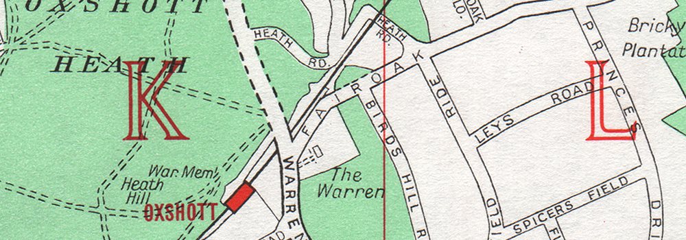 OXSHOTT. Harelane Claygate Esher Stoke d'Abernon. Pre-M25. Surrey 1964 ...