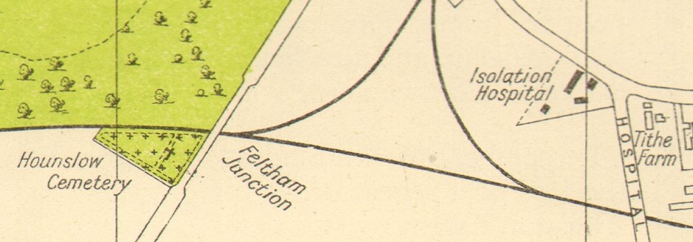 LONDON. Hounslow, Hounslow Heath, Whitton Park, New Hanworth 1923 old ...