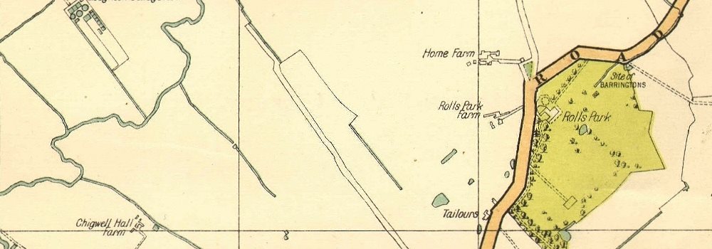 ESSEX. Chigwell, Loughton, Debden, Patch Park, River Roding 1928 old ...