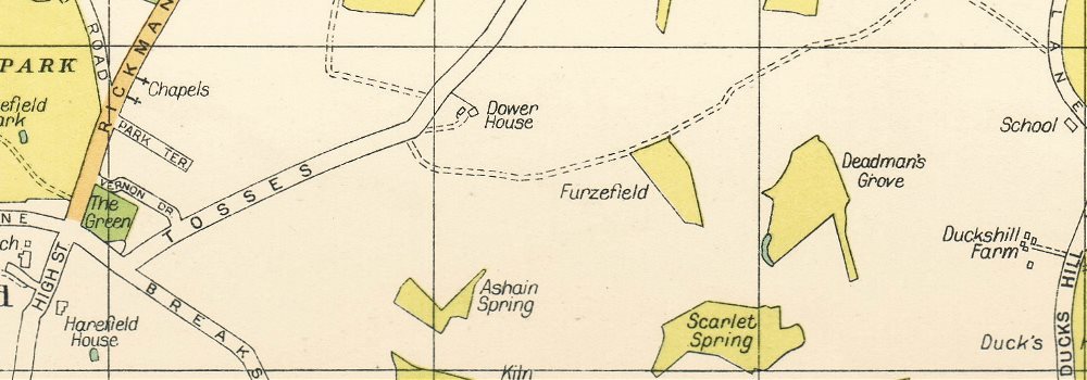 HAREFIELD. Batchworth Heath Northwood Ruislip (Middlesex) 1933 old ...