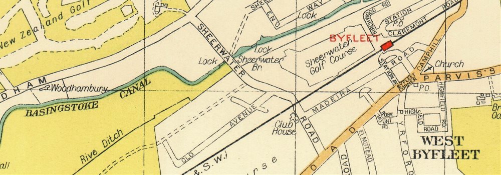WEST BYFLEET. Row Town Addlestone Woodham Sheerwater Maybury Pyrford ...