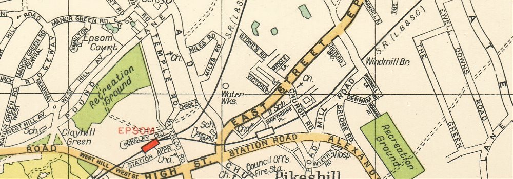 EPSOM EWELL. Stoneleigh North Looe Horton Pikeshill Woodcote (Surrey ...