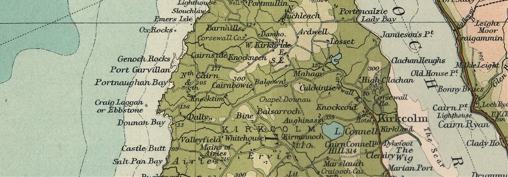 GALLOWAY. The Rhinns of Galloway. Wigtownshire. Stranraer. Luce Bay ...