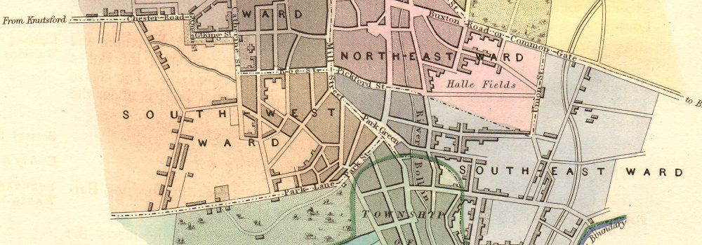 MACCLESFIELD borough/town plan. BOUNDARY COMMISSION. Cheshire. DAWSON ...