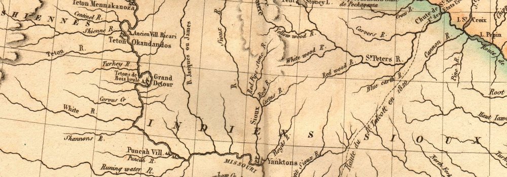 'Territoire d'Arkansas'. US Midwest/Gt Plains. Explorers routes. BUCHON ...