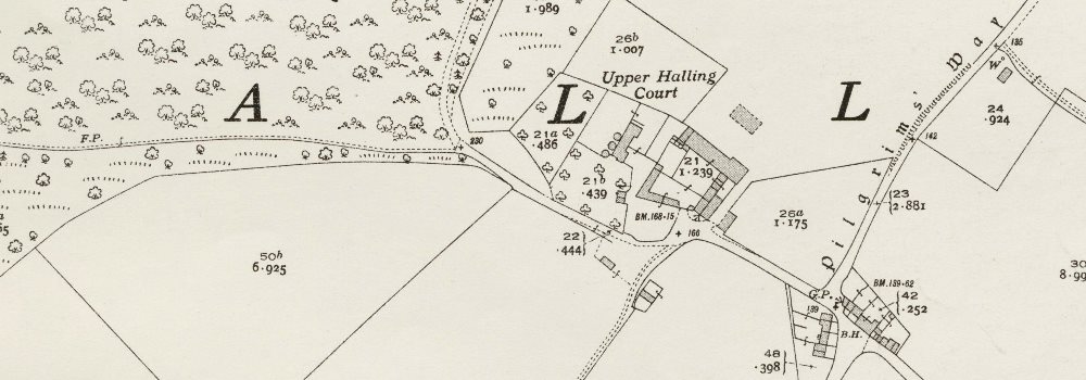Upper Halling. Ordnance Survey Kent Sheet XVIII. 16 1936 old vintage ...