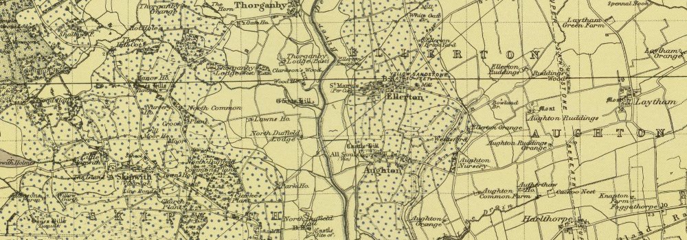 Selby. Vintage geological survey map. Sheet 71. Yorkshire River Ouse ...