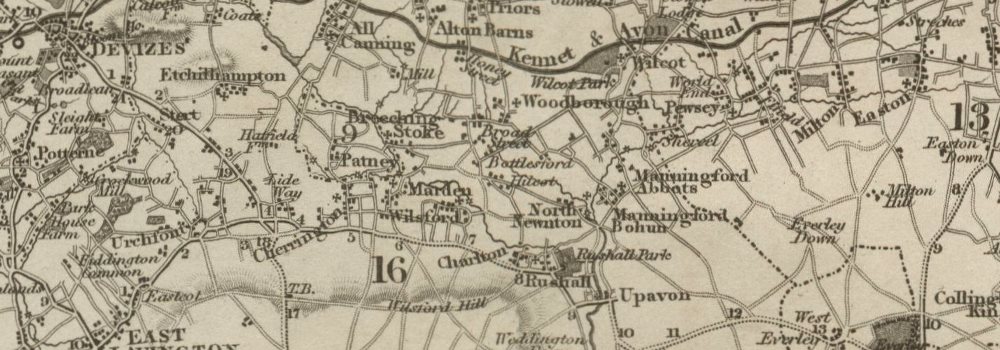 "Map of the county of Wilts". Wiltshire. GREENWOOD / WALKER. Large ...