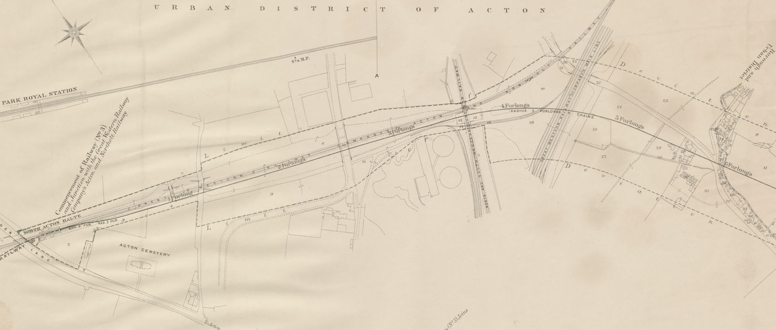 Central Line underground tube plan. Hanger Lane-North Acton-East Acton ...