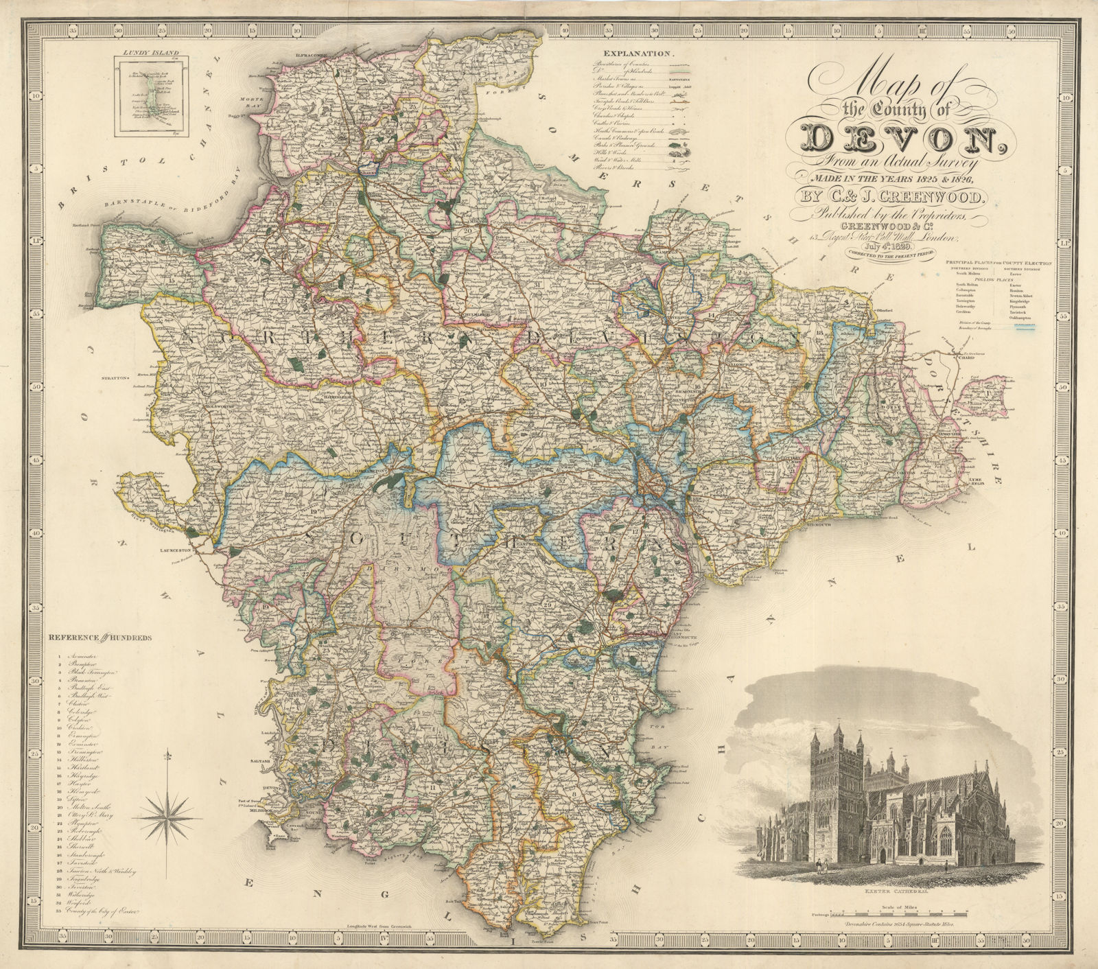 Devon | Antique Devon county maps, old road maps, Plymouth town plans ...