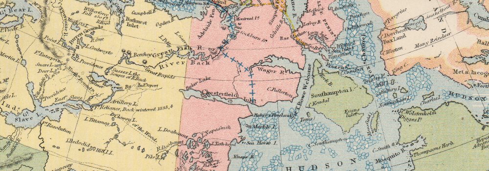 CANADA. Canadian Pacific Railway. Arctic explorers' routes. LETTS 1889 ...